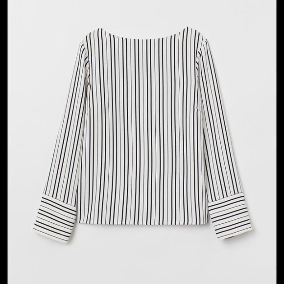 H&M | Tops | Hm Black White Blouse | Poshmark